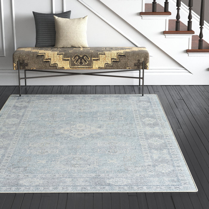 Joss & Main Hopkins Handmade Hand Tufted Denim/Sky Blue Rug & Reviews ...