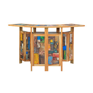 Loon Peak® Barnes Teak Home Bar & Reviews | Wayfair