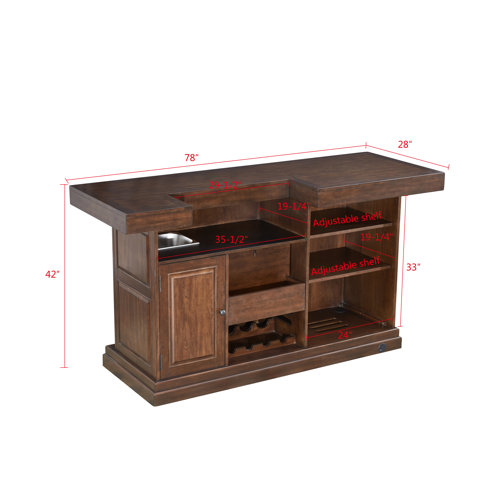 ECI Furniture Guinness 1 78'' Home Bar | Wayfair