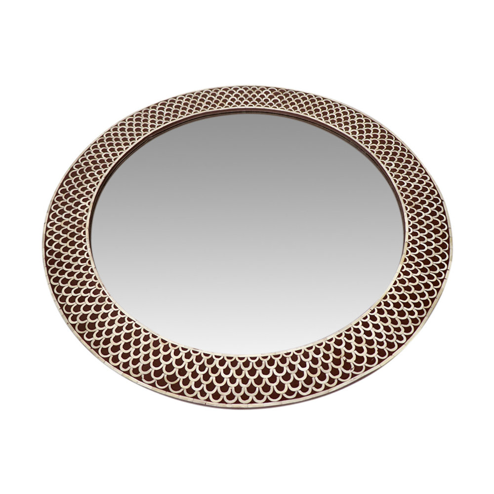Sheherazade Home Round Bone Wall Mirror | Wayfair