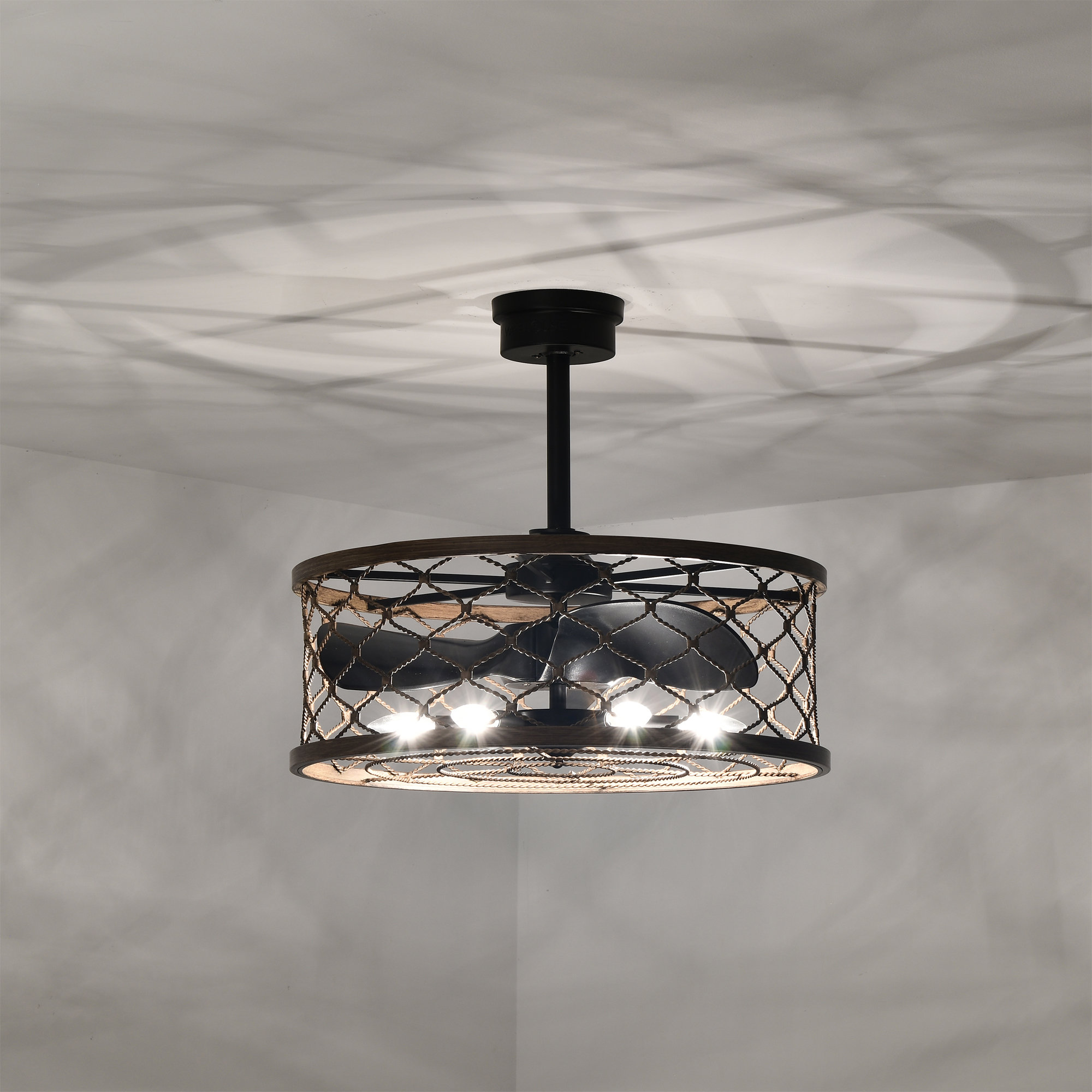 Warehouse of Tiffany Deniz 24 Inch Modern Contem Ceiling Fan With ...