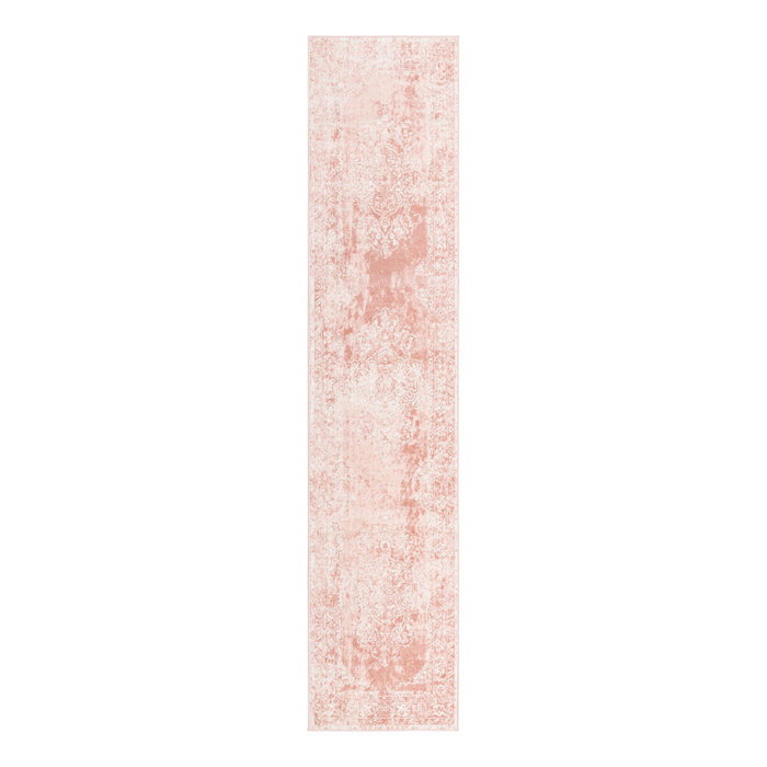 August Grove® Boyland Performance Pink/Ivory Rug & Reviews | Wayfair