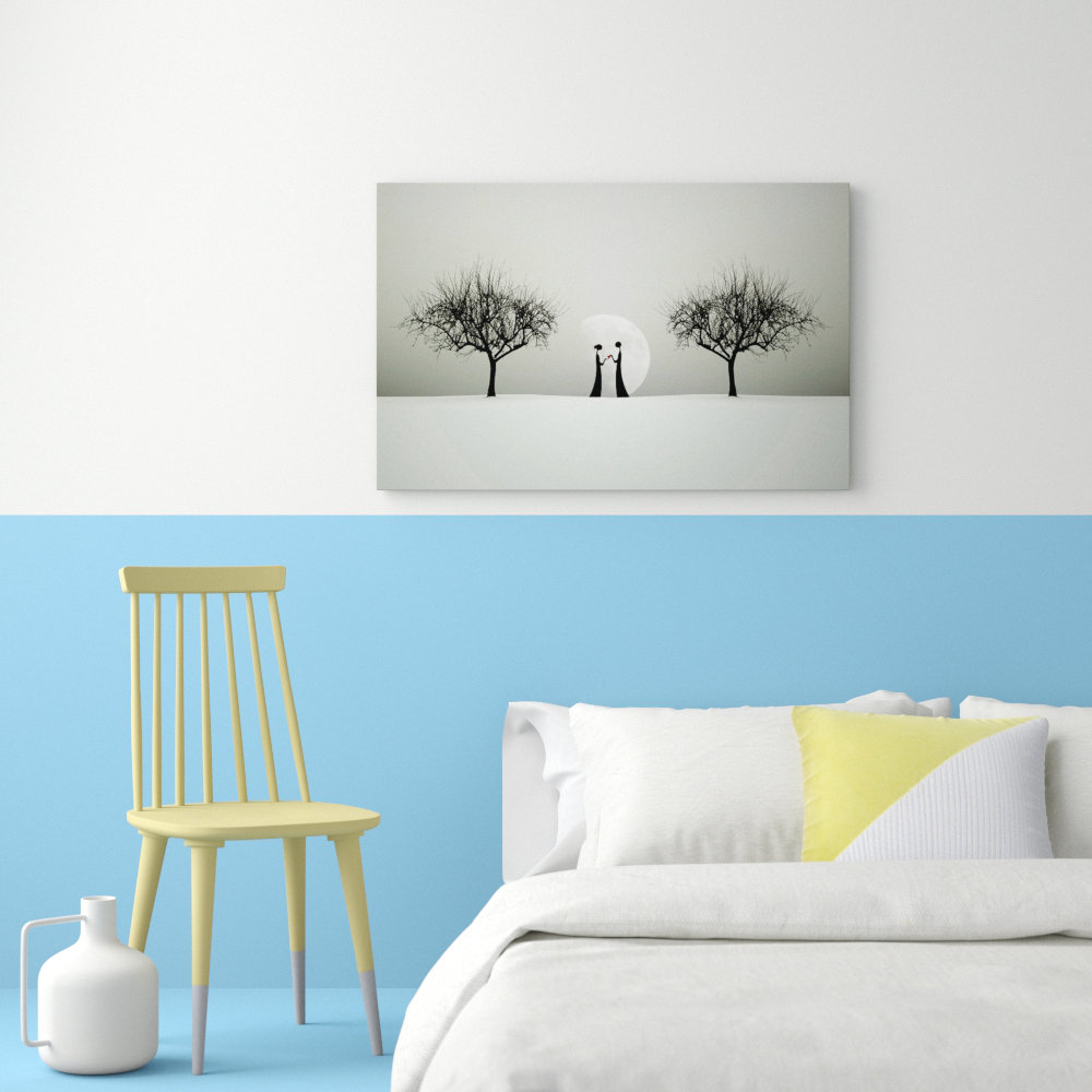 East Urban Home Love Between The Trees And Moons - Wrapped Canvas Graphic Art & Reviews ...