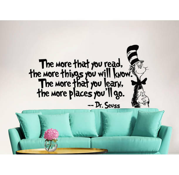 Decal House Dr Seuss the More That You Read Decal Quote Sayings Wall ...