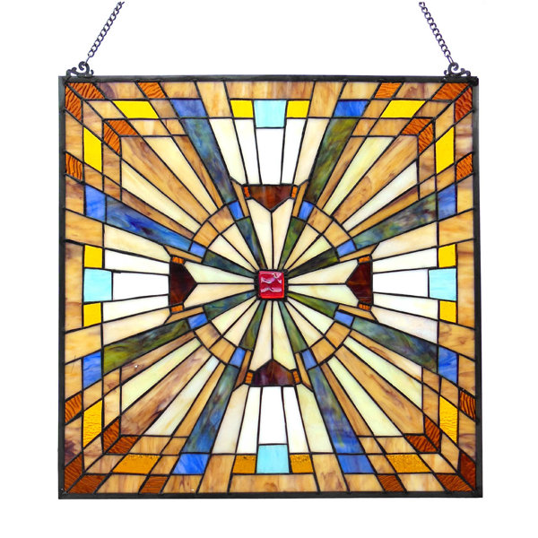 Astoria Grand Charlotte Square Glass Window Panel & Reviews | Wayfair