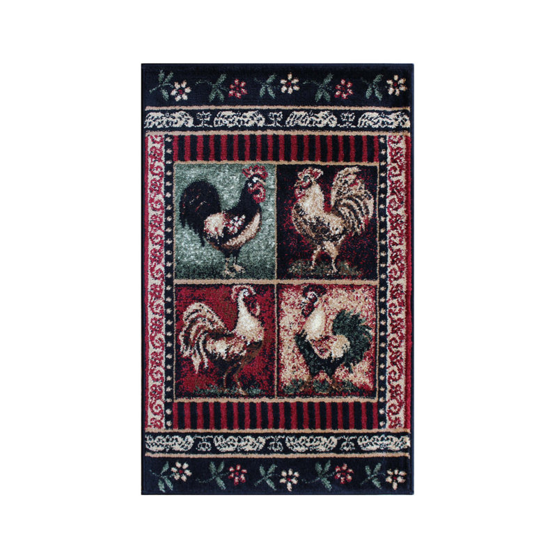 Rosalind Wheeler Betria Rustic Cabin Style Vintage Rooster Themed Area ...
