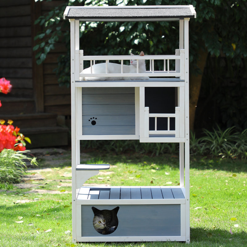 Tucker Murphy Pet™ Ceryce Outdoor Cat House & Reviews | Wayfair