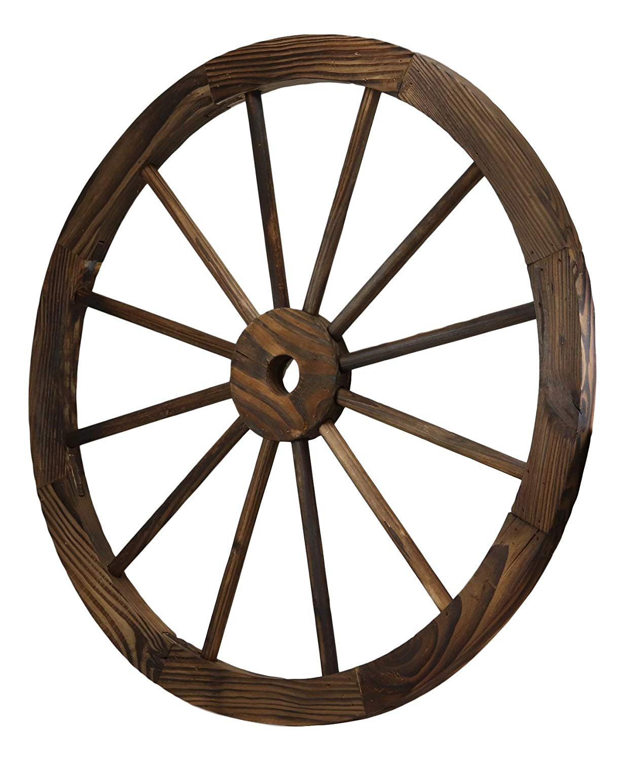 Gracie Oaks Round Wood Cartwheel Wagon Wheel Wall Décor | Wayfair