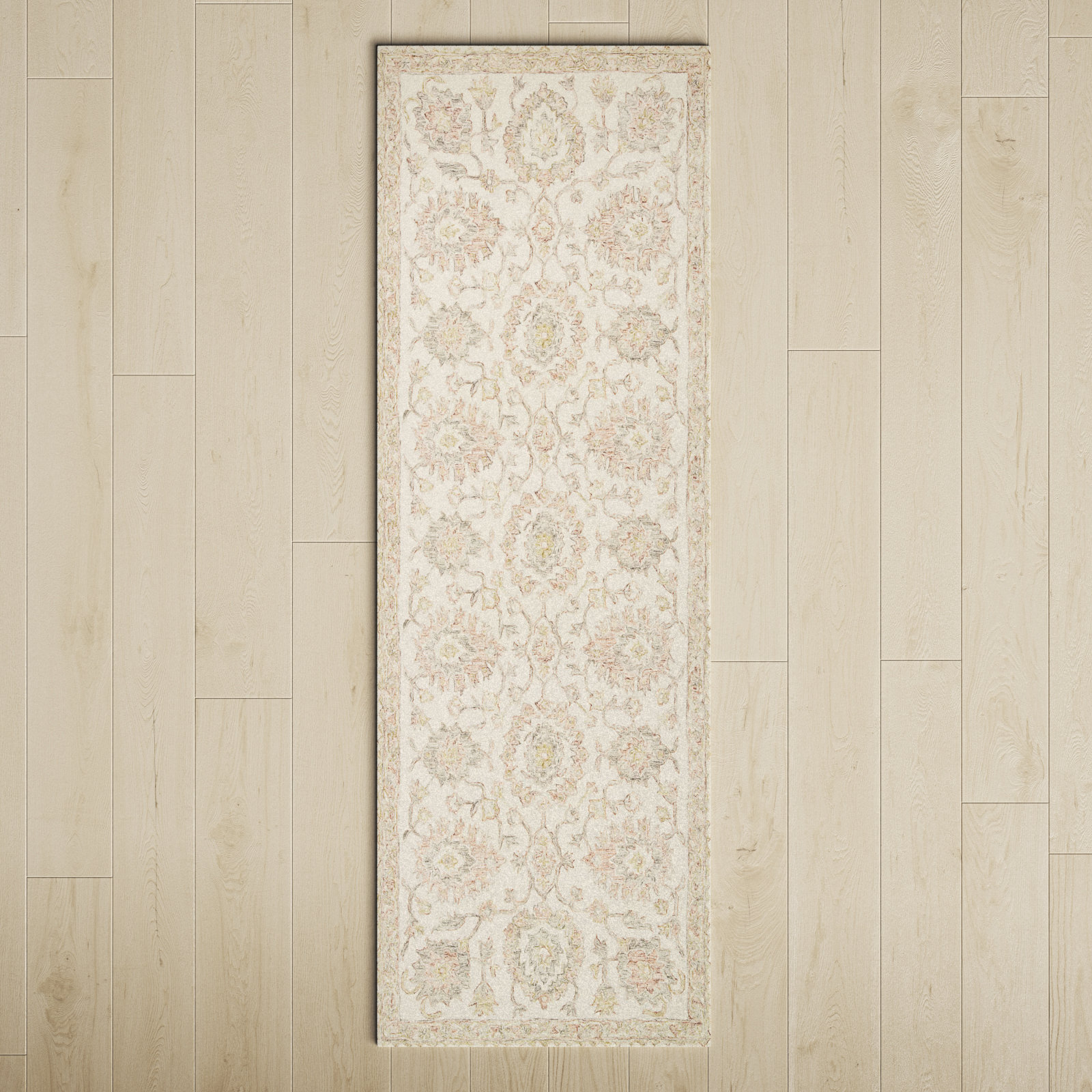 Aden Handmade Wool Ivory/Blush Rug & Reviews | Birch Lane