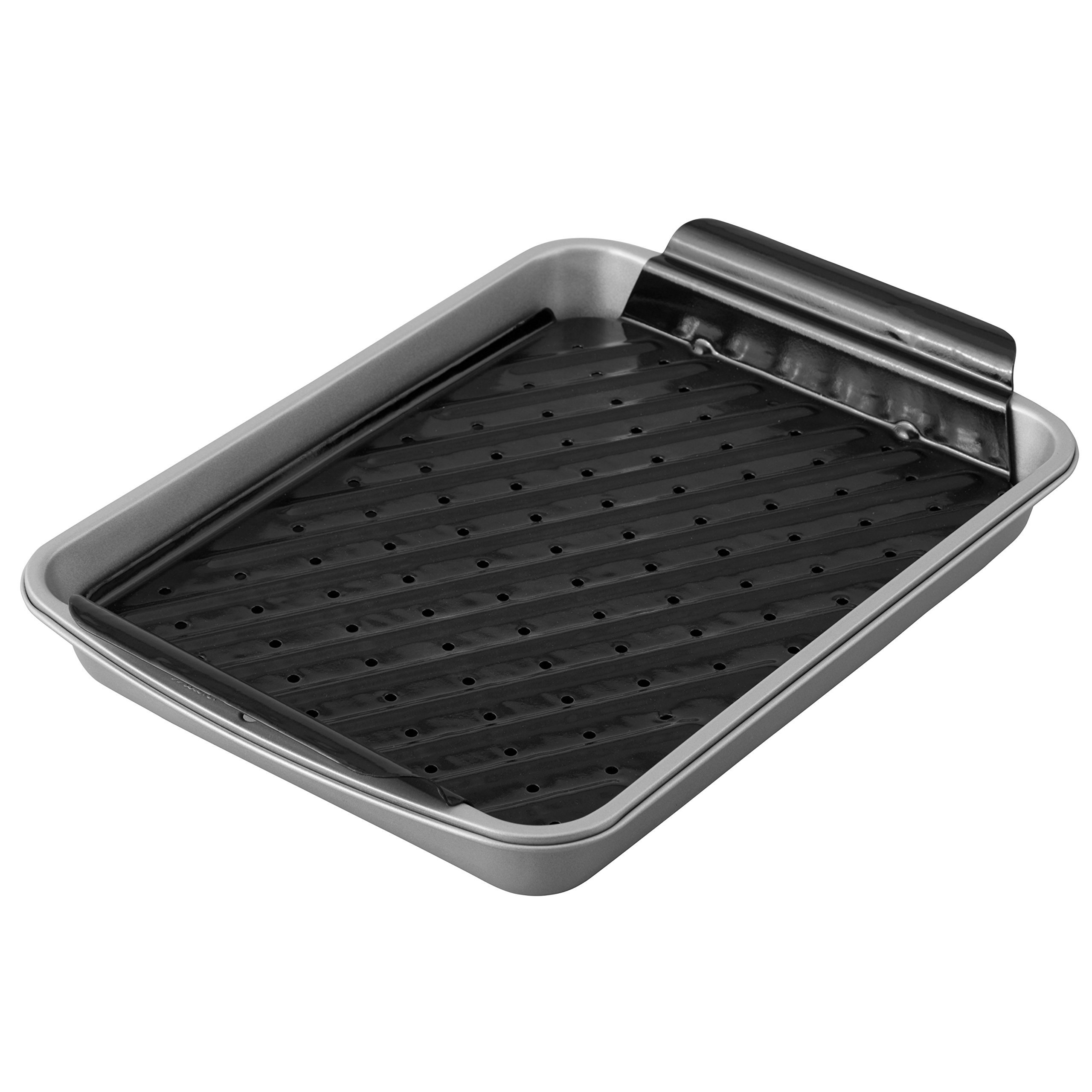 ColorLife 14.5'' Non-Stick Steel Broiler Pan Yes | Wayfair