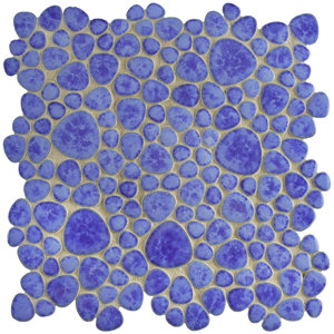Merola Tile Pebble 11" x 11" Porcelain Pebbles/Rocks Mosaic Wall ...