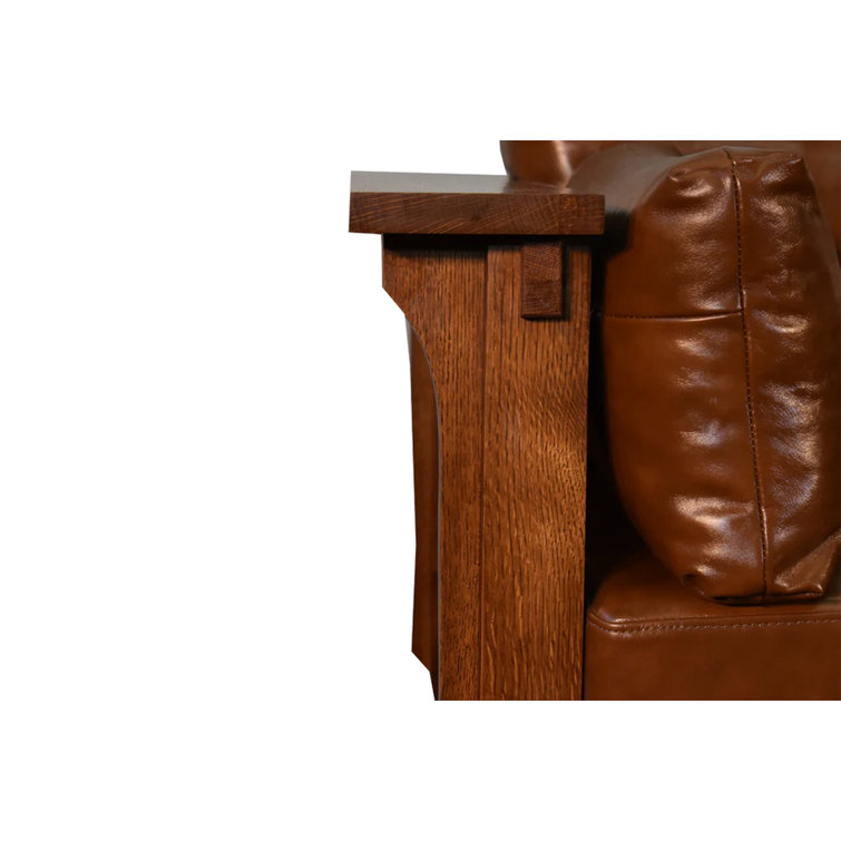 Loon Peak® Duschka 84'' Leather Sofa | Wayfair