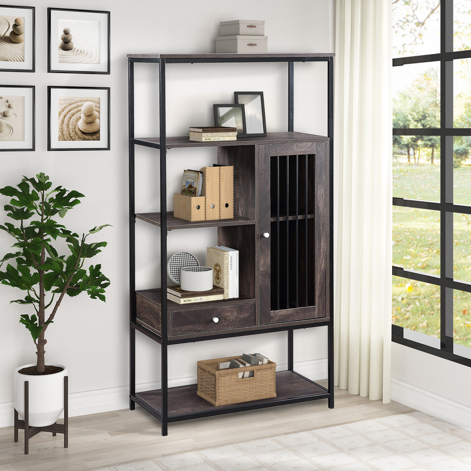 17 Stories Storage Bookcase | Wayfair