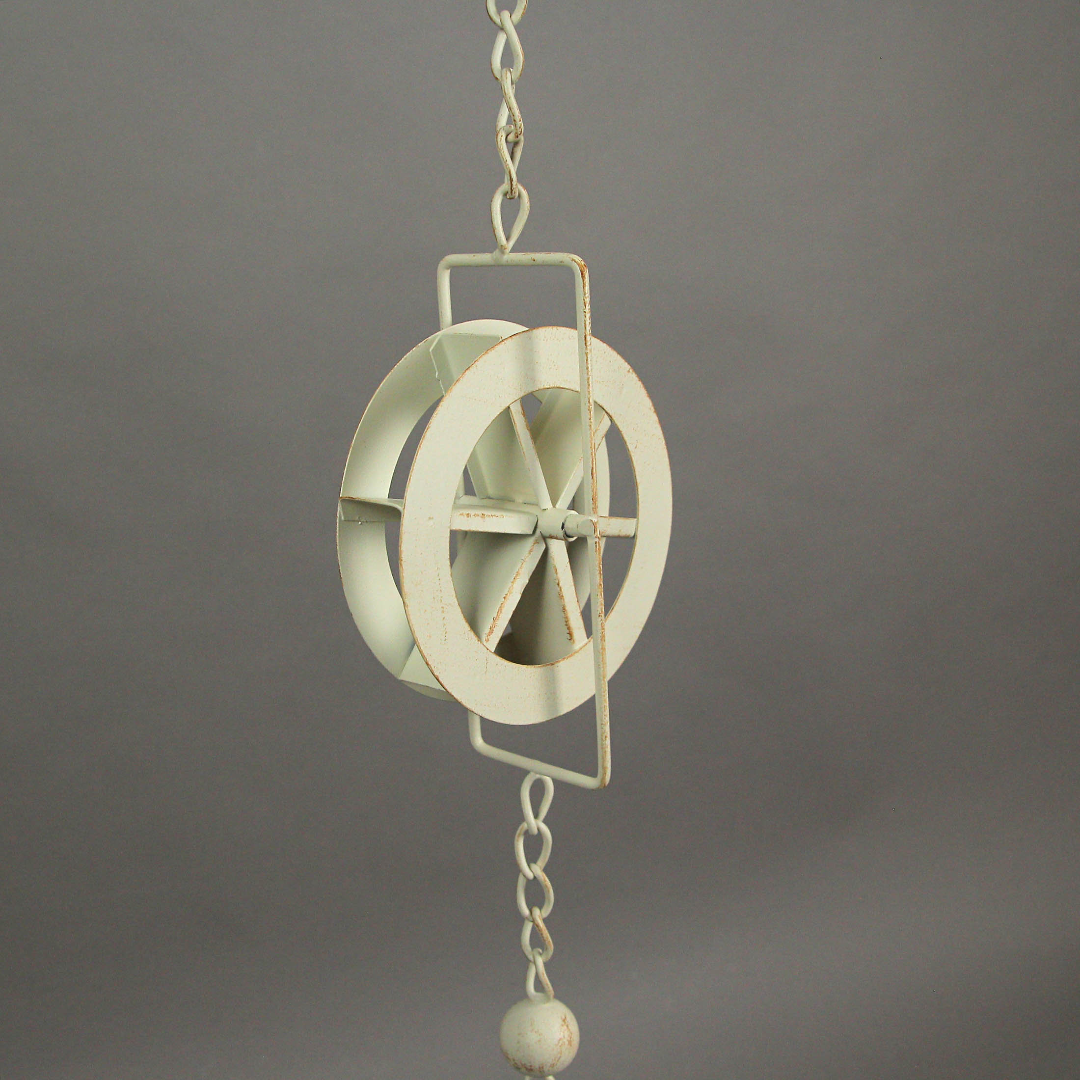 Williston Forge 68 Inch Metal Water Wheel Rain Chain | Wayfair