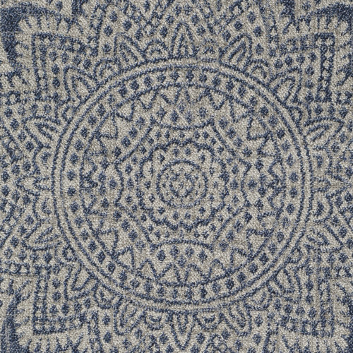 Bungalow Rose Performance Blue/Cream Rug | Wayfair