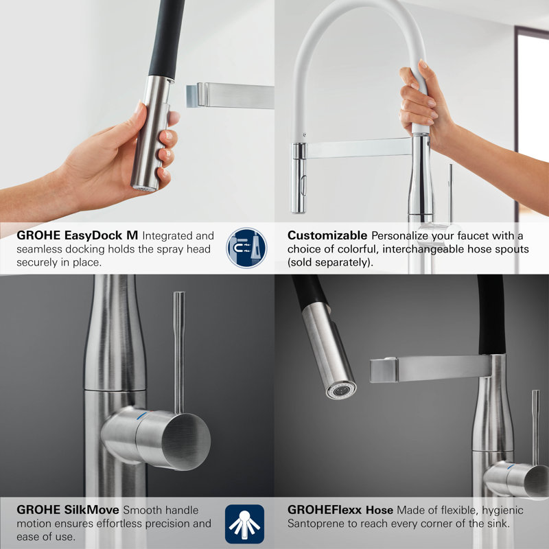 GROHE Essence New Pull Down Kitchen Faucet & Reviews | Wayfair