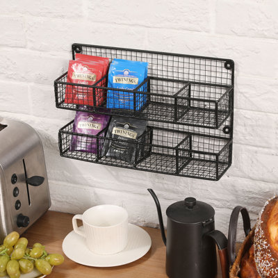 MyGift Black Metal Tea Bag Organizer & Reviews | Wayfair