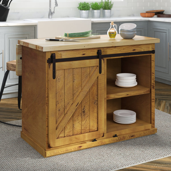 Powell Color Story Black Butcher Block Kitchen Island – Things In The ...