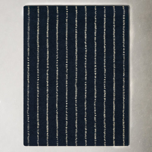 AllModern Nichols Handmade Wool Navy Rug & Reviews | Wayfair