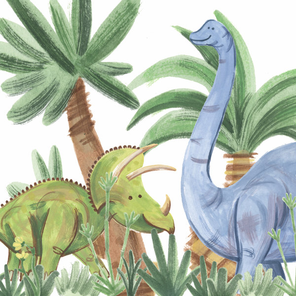 Zoomie Kids Dino Buddies II by - Wrapped Canvas Painting | Wayfair