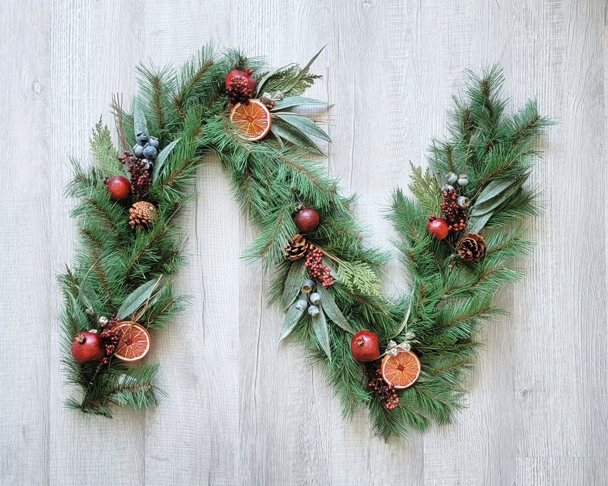 Primrue 6' Pomegranate Orange Pinecone Fruits Garland & Reviews | Wayfair