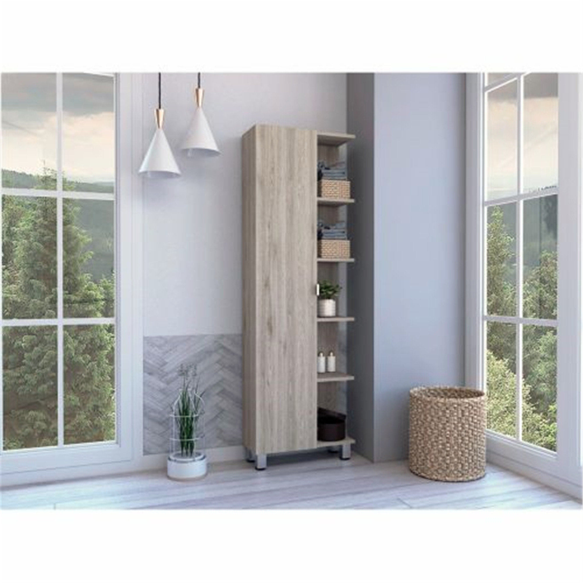 Hokku Designs Arlynn 62.2'' Tall 1 - Door Accent Cabinet | Wayfair