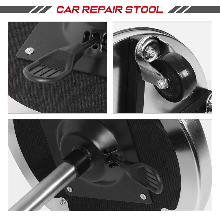 DNA Motoring Pneumatic Mechanic Creeper Garage/Rolling Stool, Heavy ...