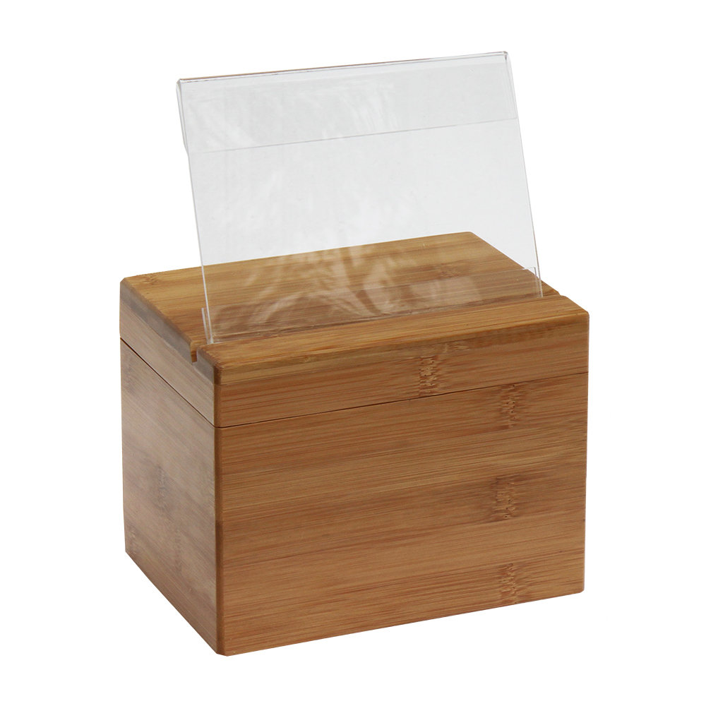 Symple Stuff Solid Wood Recipe Box & Reviews | Wayfair