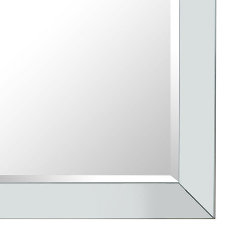 Mercer41 Laux Mirrored Bevel Frame Full Length Beveled Mirror Rectangle ...