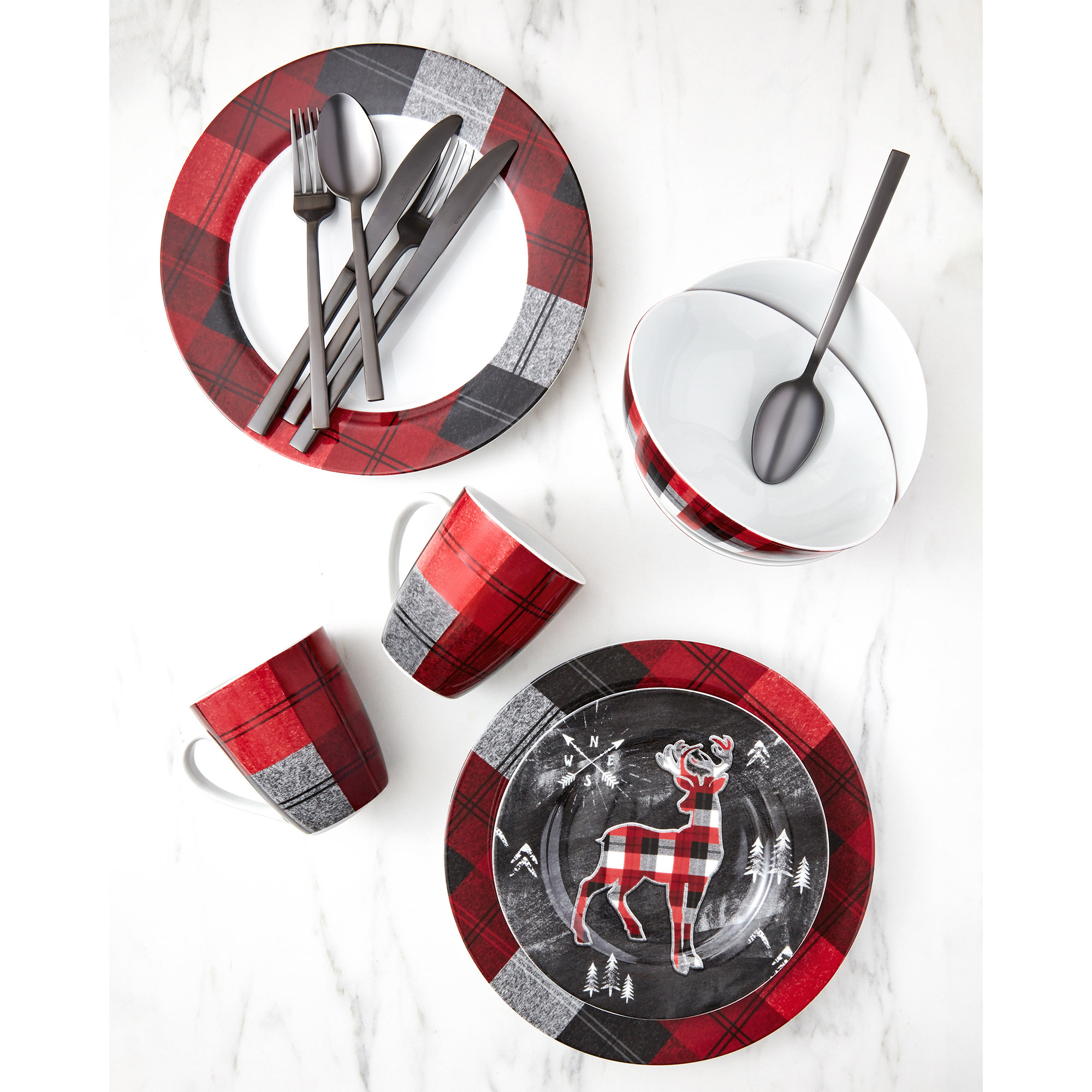 Loon Peak® Adma Porcelain China Dinnerware - Set of 16 | Wayfair