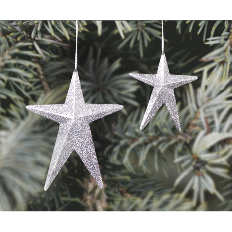 The Holiday Aisle® 4 Piece Christmas Star Holiday Shaped Ornament Set ...