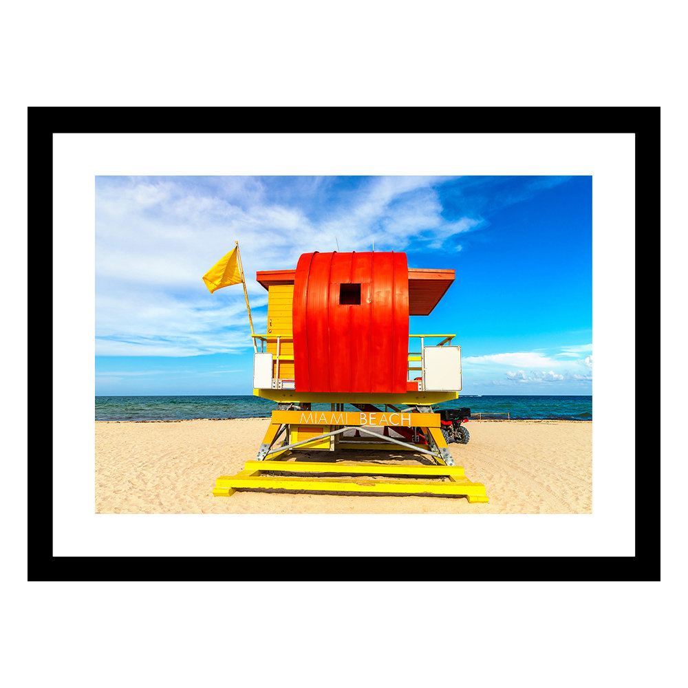 Highland Dunes Red Lifeguard Stand - Picture Frame Photograph on | Wayfair