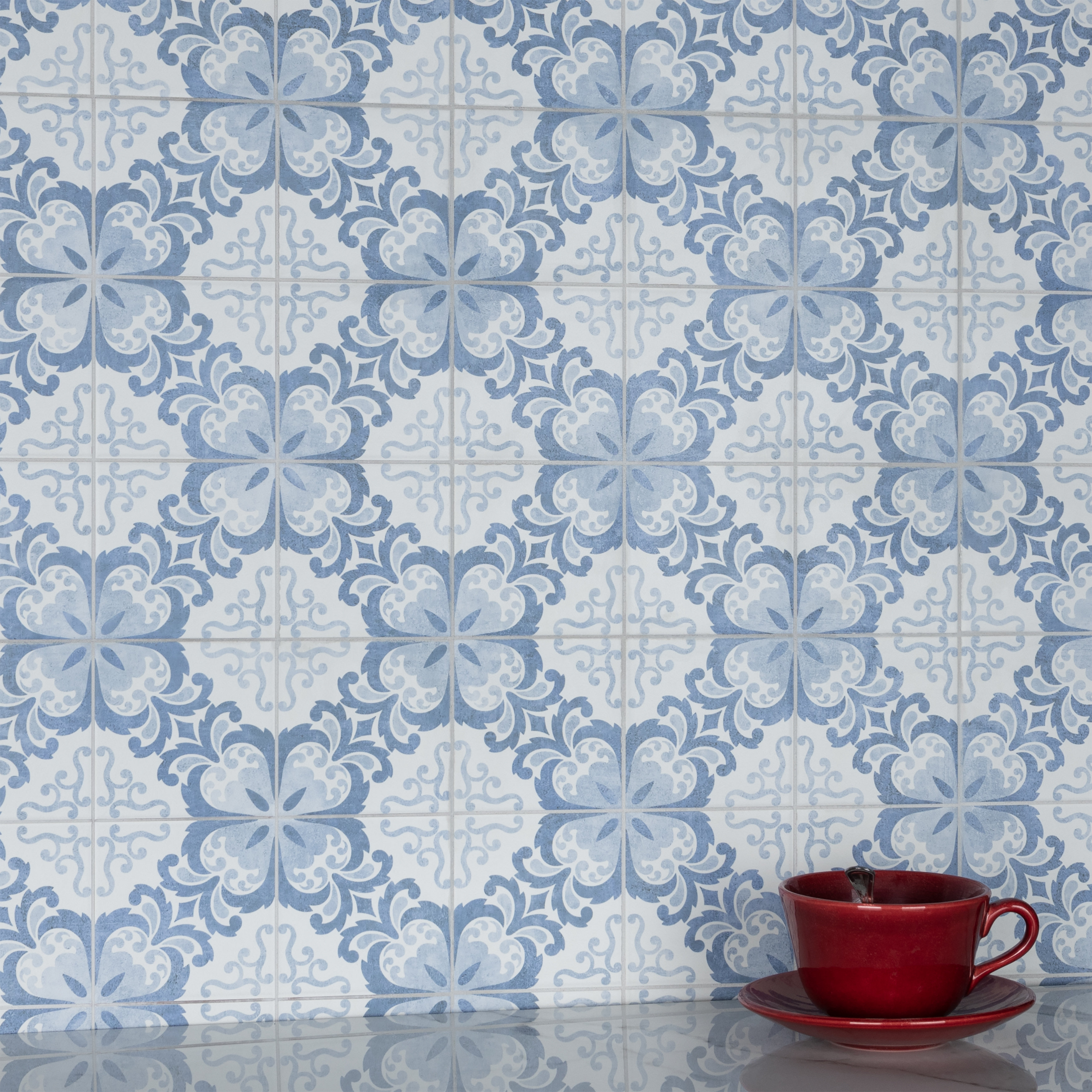 Merola Tile Harmonia 13" x 13" Ceramic Patterned Wall & Floor Tile ...