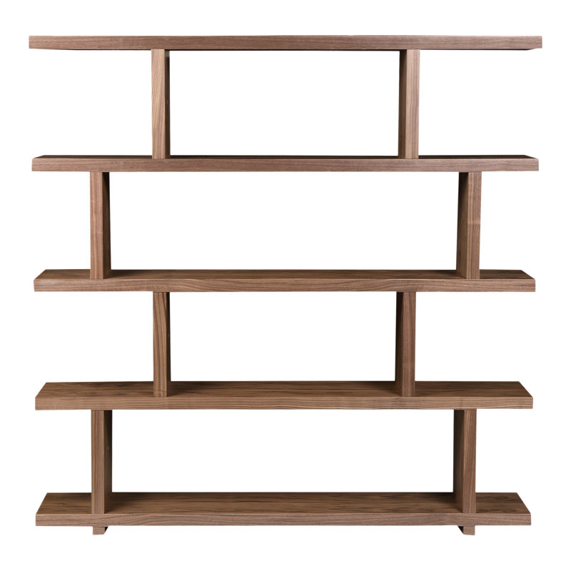 AllModern Annora 63'' H x 63'' W Solid Wood Geometric Bookcase ...