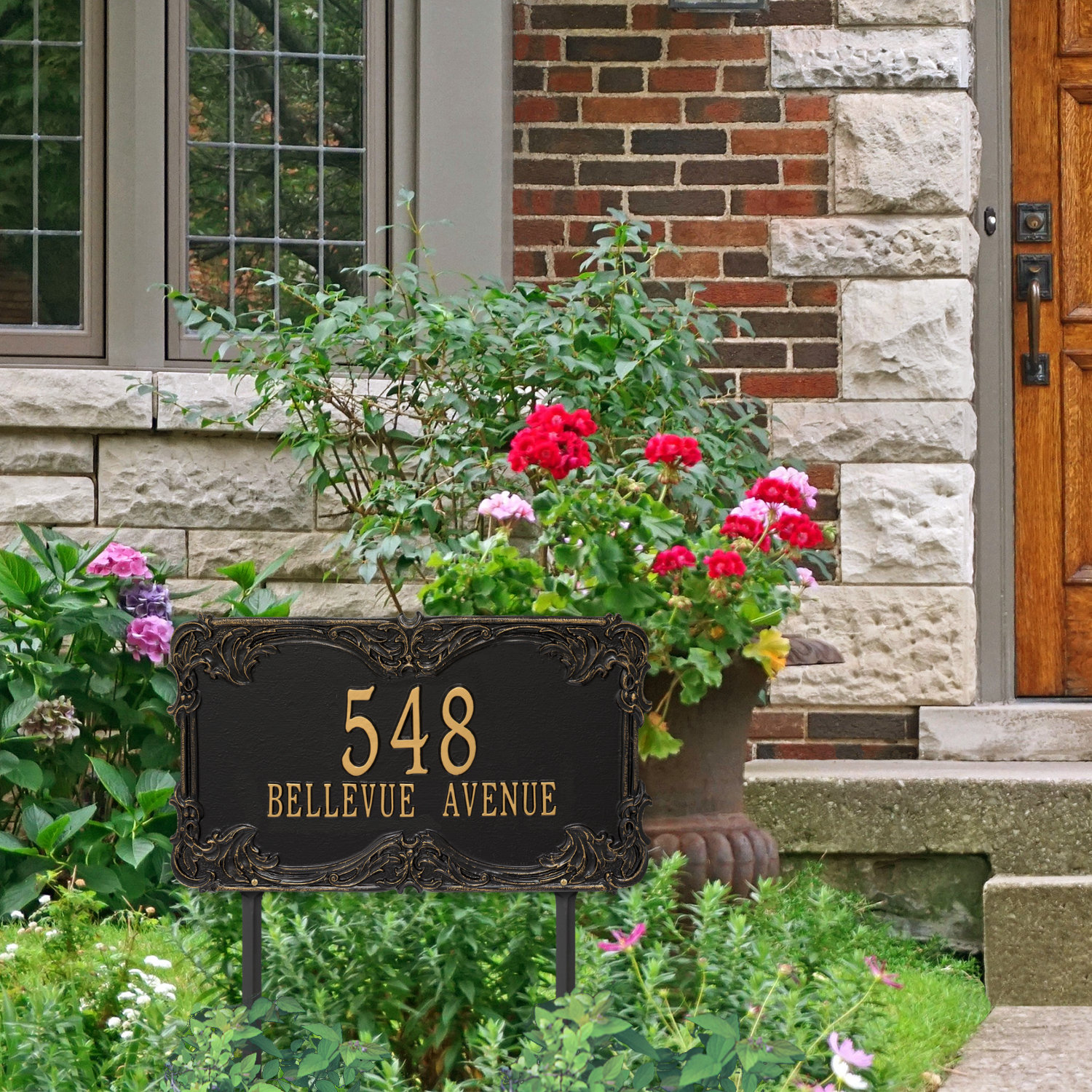 Whitehall Products Signature Series 2-Line Lawn Address Sign | Wayfair