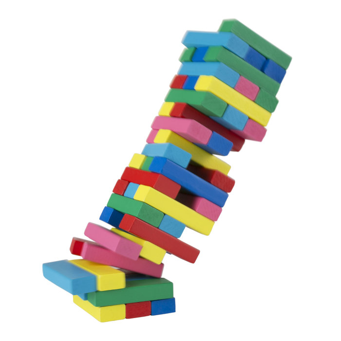 Hey! Play! Colored Wooden Blocks Stacking Game & Reviews | Wayfair