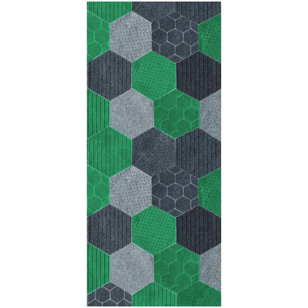 Amigos de Hoy Hex Green/Gray/Black Area Rug | Wayfair