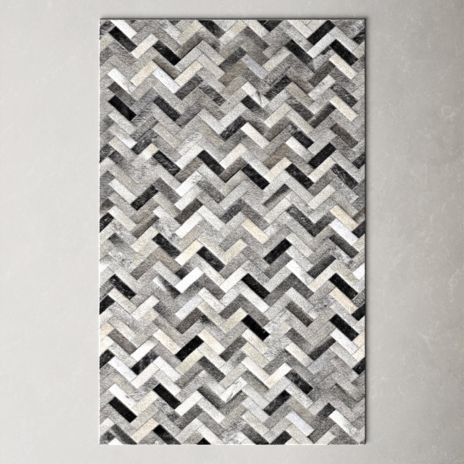 AllModern Marsha Handmade Cowhide Leather Ash Rug & Reviews | Wayfair
