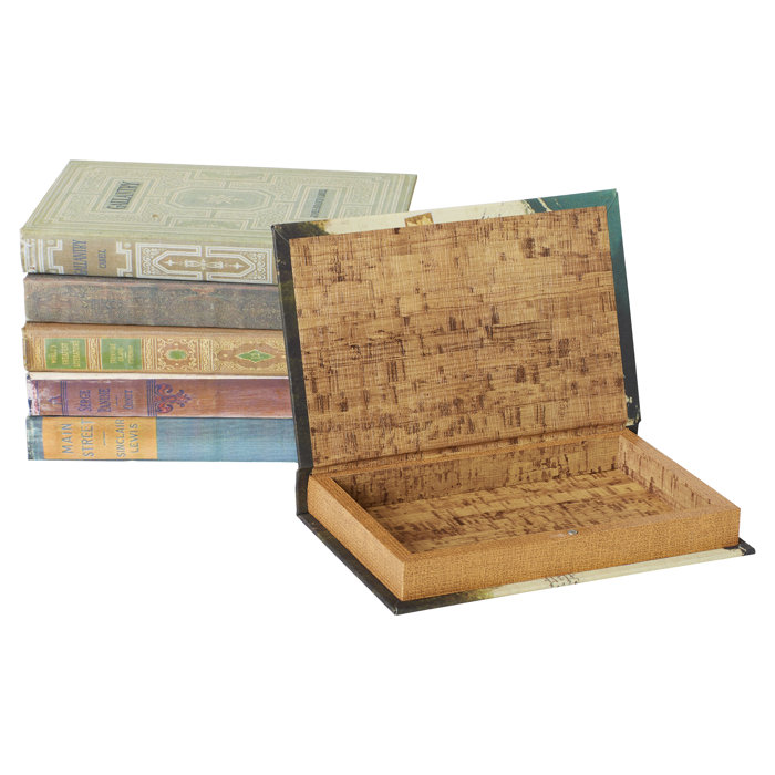Three Posts™ 6 Piece Wood Book Box Set & Reviews | Wayfair