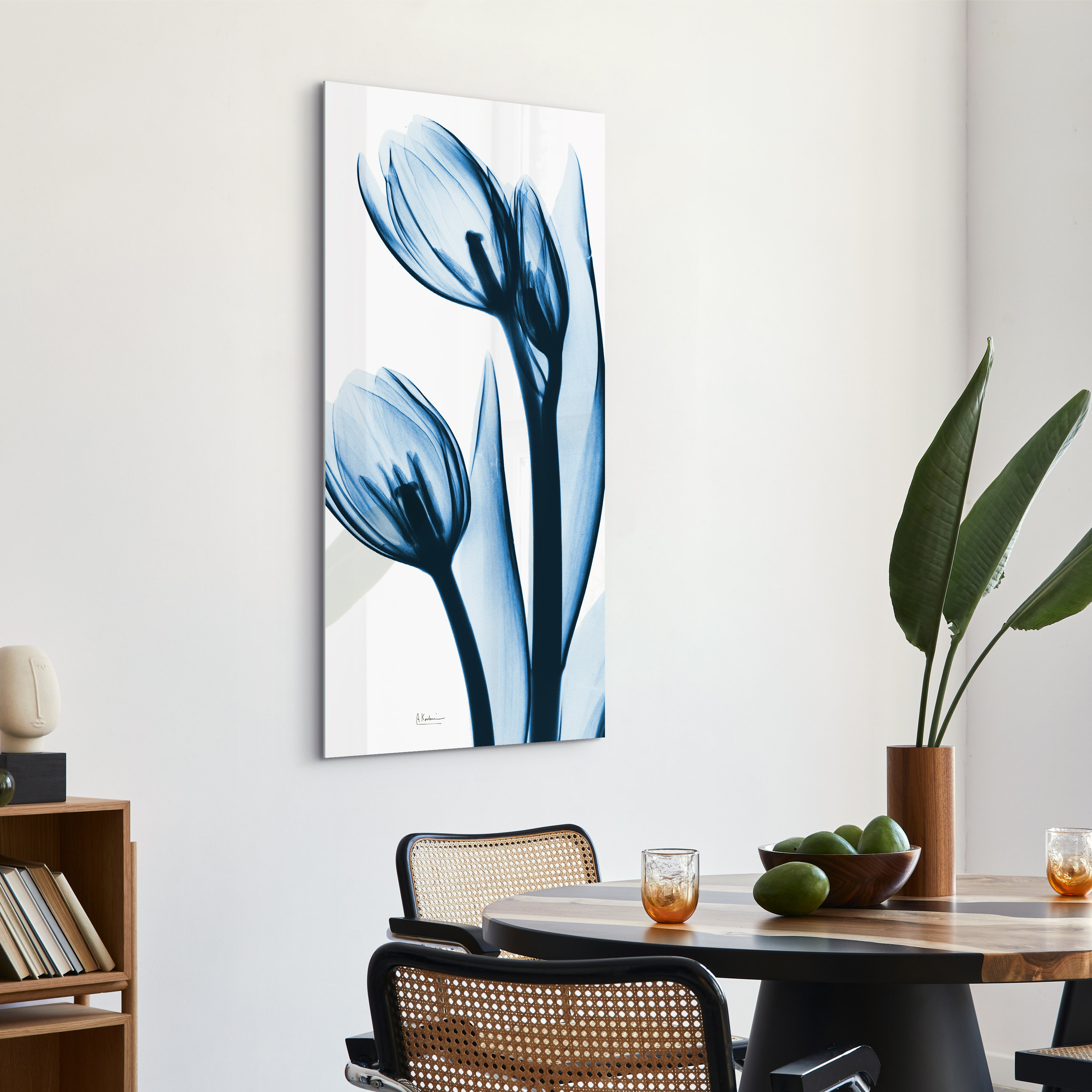 Ebern Designs Two Blue Tulips On Glass by Albert Koetsier Photograph ...