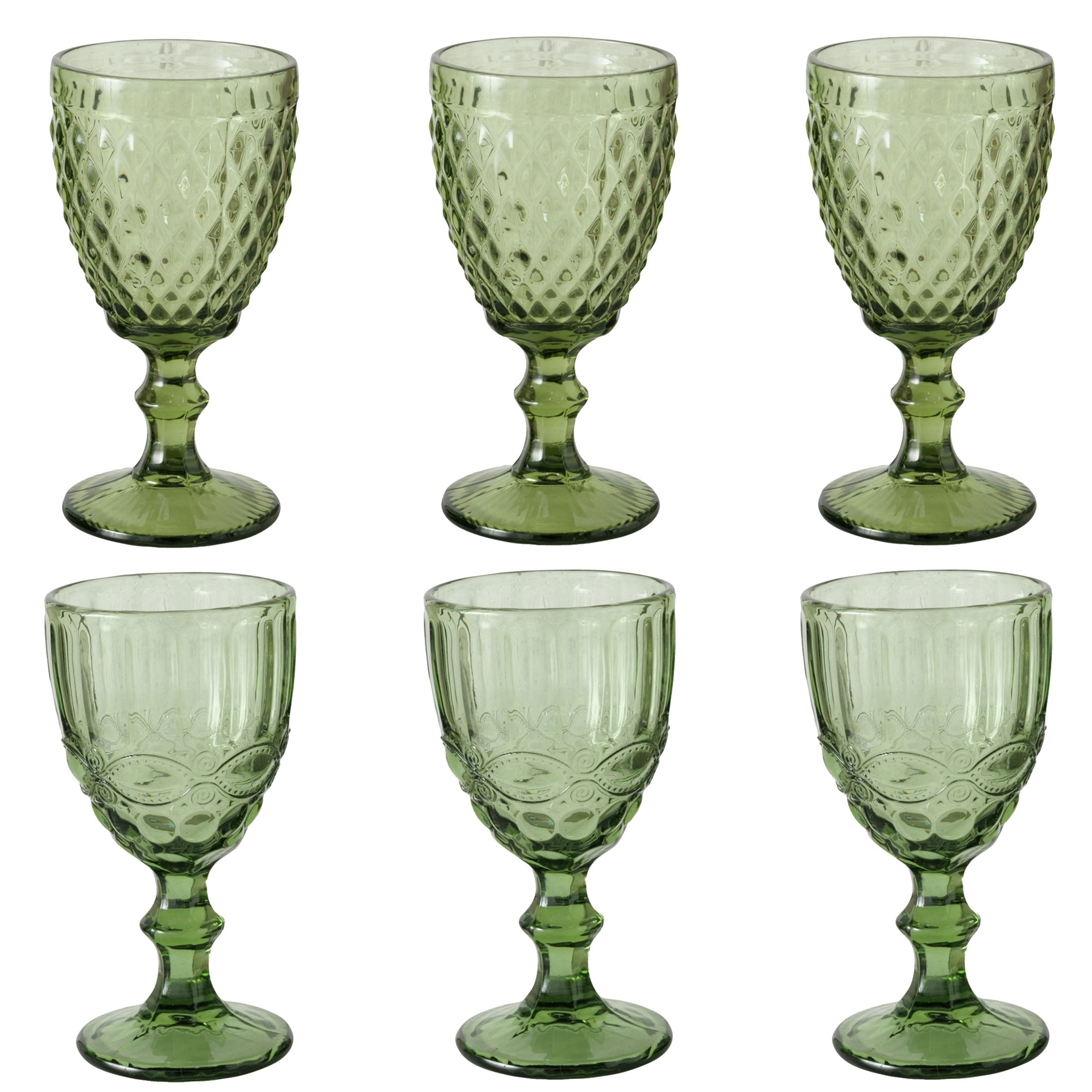 Bungalow Rose 6 - Piece 10oz. Glass Goblet Glassware Set | Wayfair
