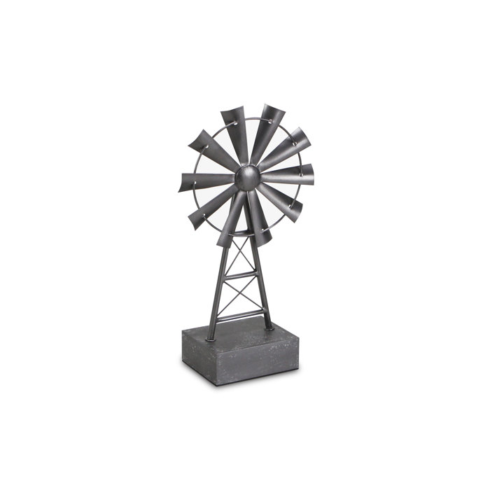Gracie Oaks Holderman Metal Windmill Table Decor & Reviews | Wayfair