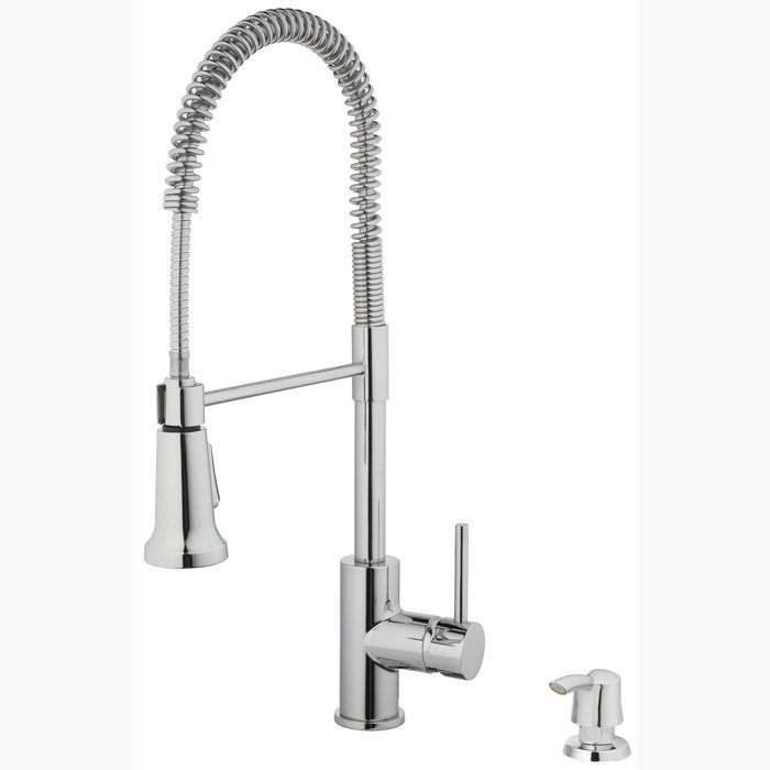 Tosca Ferrara Pull Down Kitchen Faucet with Soap Dispenser & Reviews ...