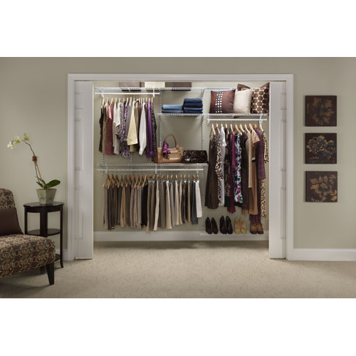 ClosetMaid ShelfTrack 60" W - 96" W Closet System Starter Kit & Reviews ...