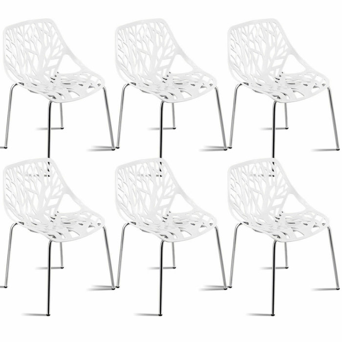 Ivy Bronx Bloomsdale Metal Solid Back Stacking Side Chair | Wayfair