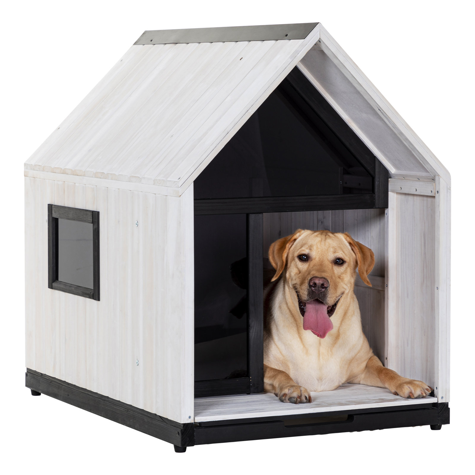 Tucker Murphy Pet™ Cob Wood Dog House | Wayfair