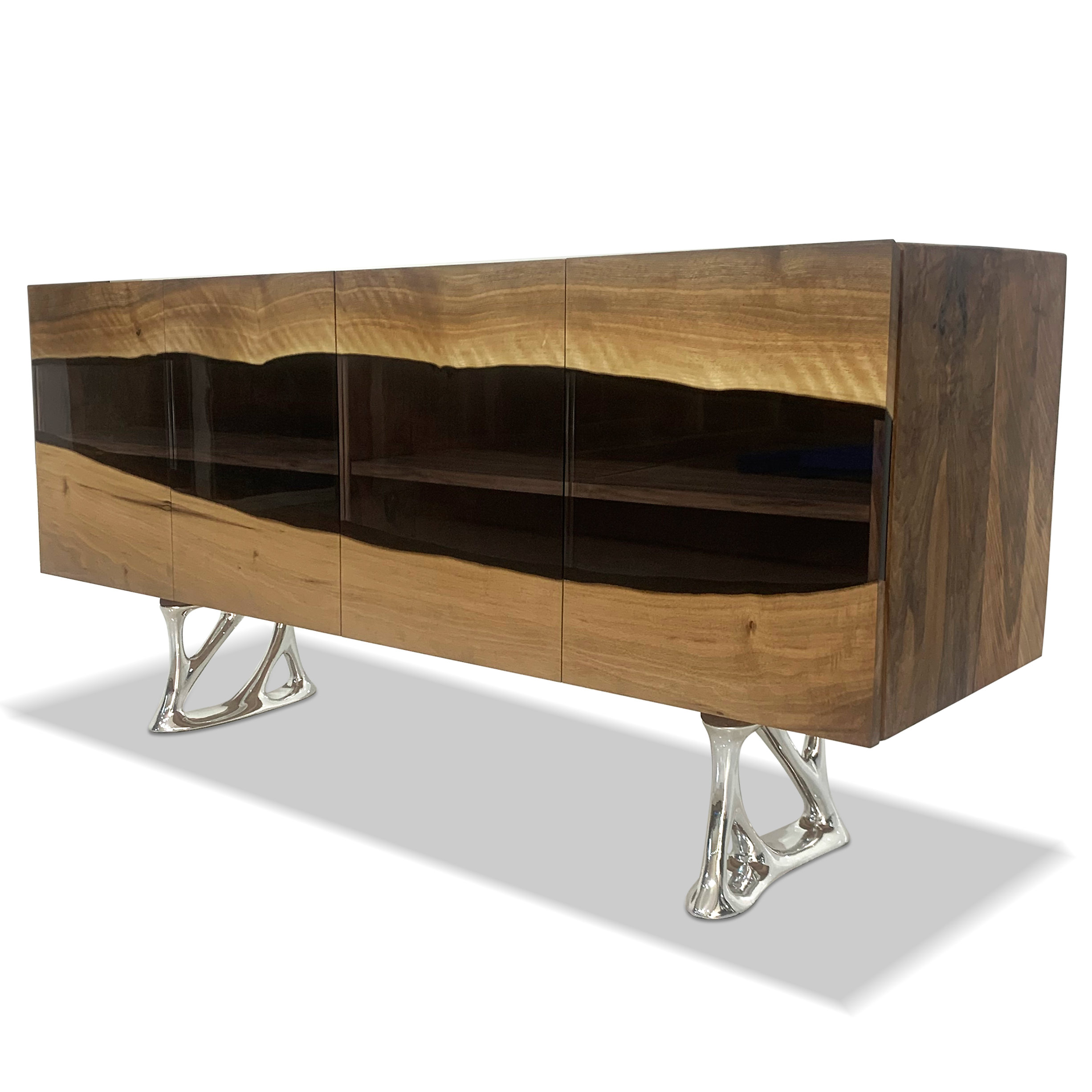 Arditi Collection 78.7'' Wide Walnut Solid Wood Credenza | Wayfair