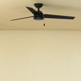 Wayfair | Matte Black Indoor Ceiling Fans You'll Love in 2023