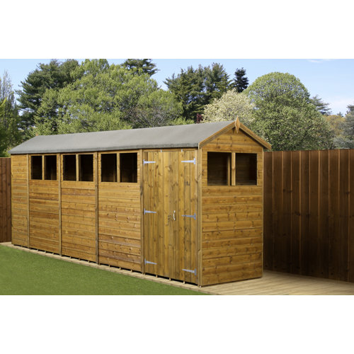 Empire Sheds Ltd Modular Apex Garden Shed18X4 With Windows Double Door ...