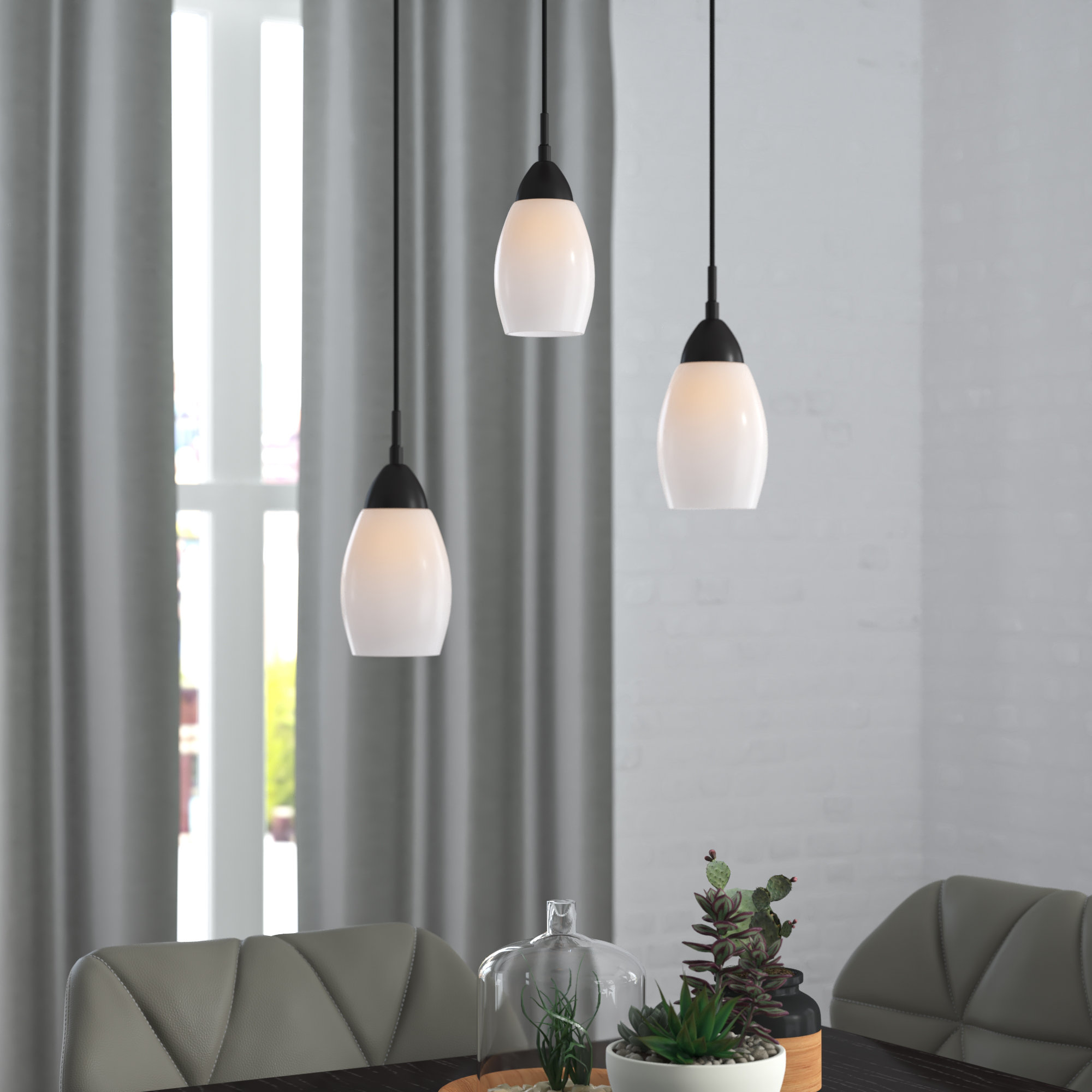 Ebern Designs Murphy 3-Light Cluster Bell Pendant | Wayfair